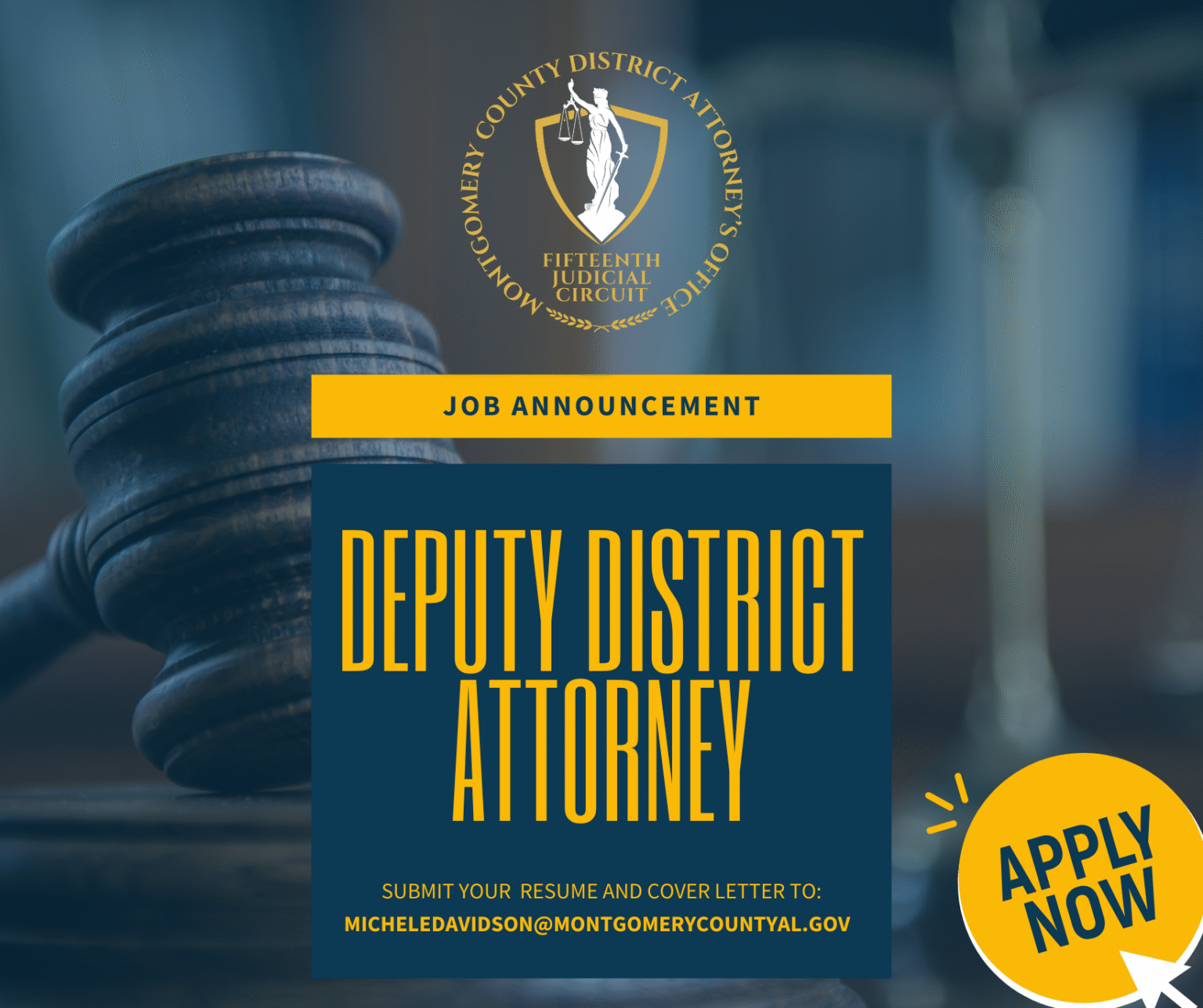 JOB ANNOUNCEMENT: Deputy District Attorney – Montgomery County District ...